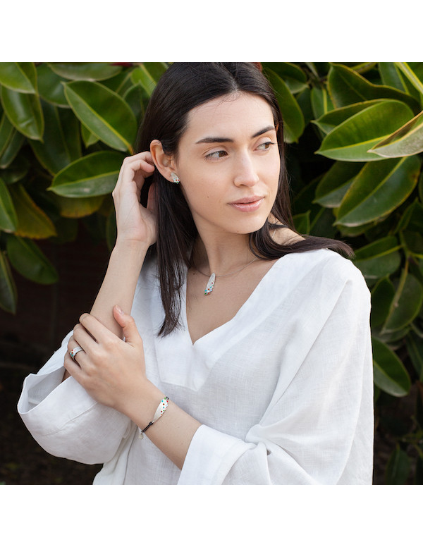 Pendiente Maka Dama Paula Plata